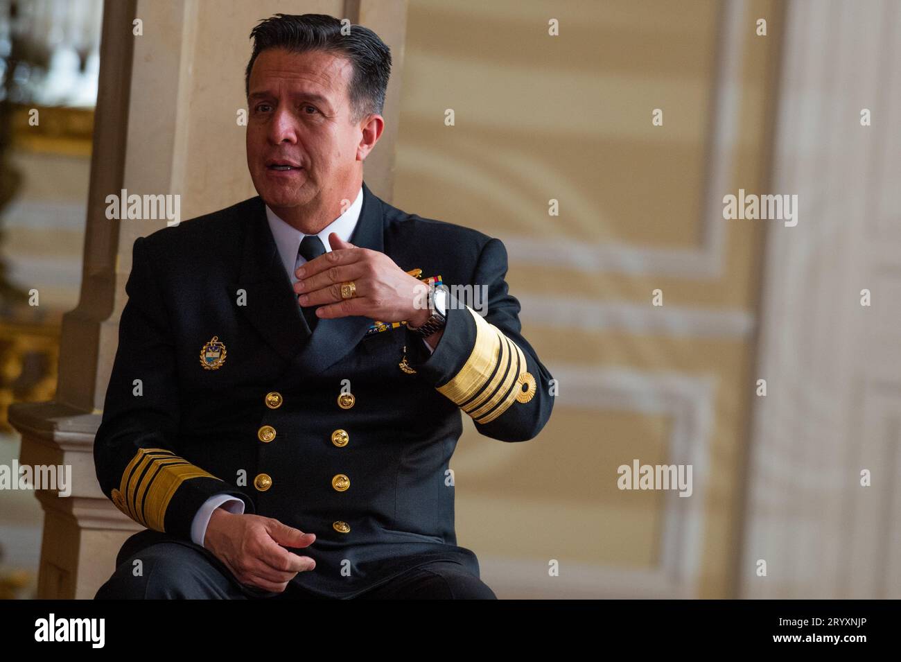 Bogota, Colombia. 02nd Oct, 2023. Colombia's navy commander Admiral ...