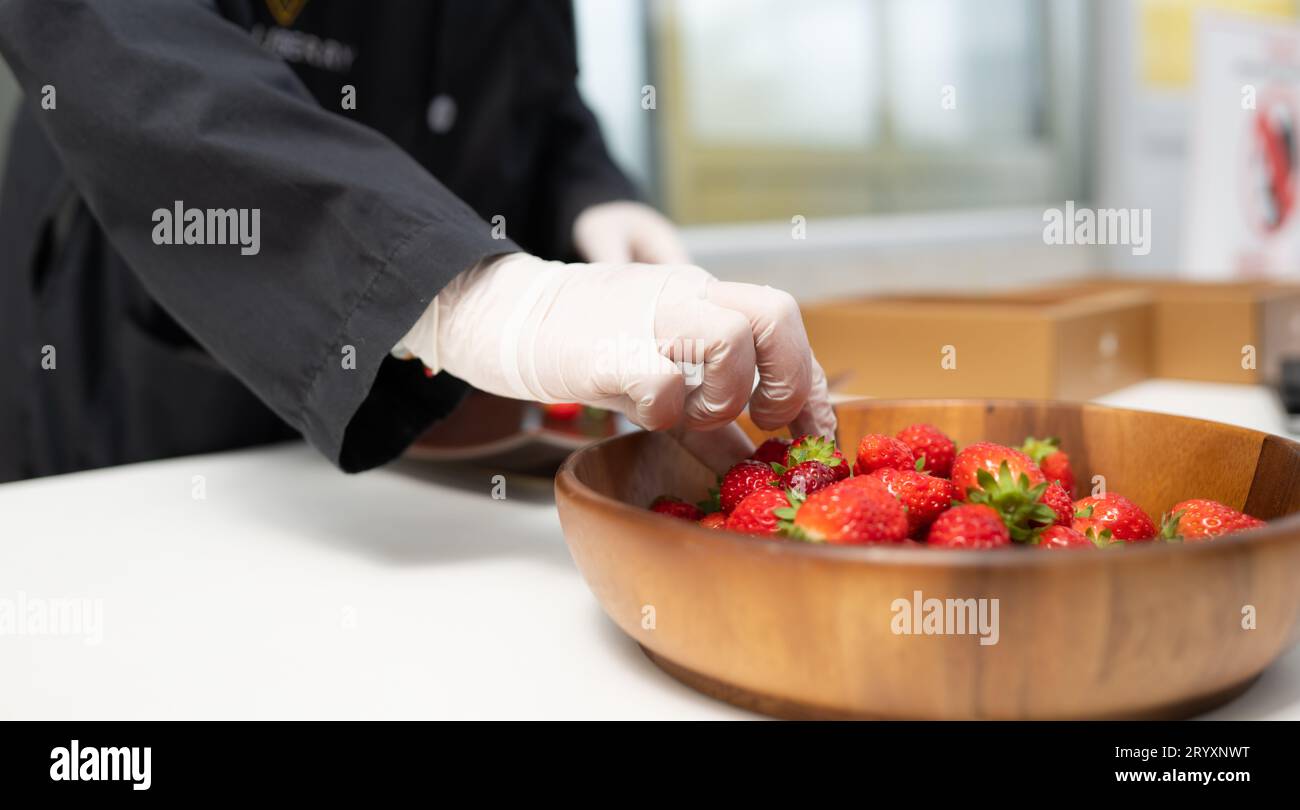 Organic strawberries, fresh, clean, safe from chemicals Stock Photo - Alamy