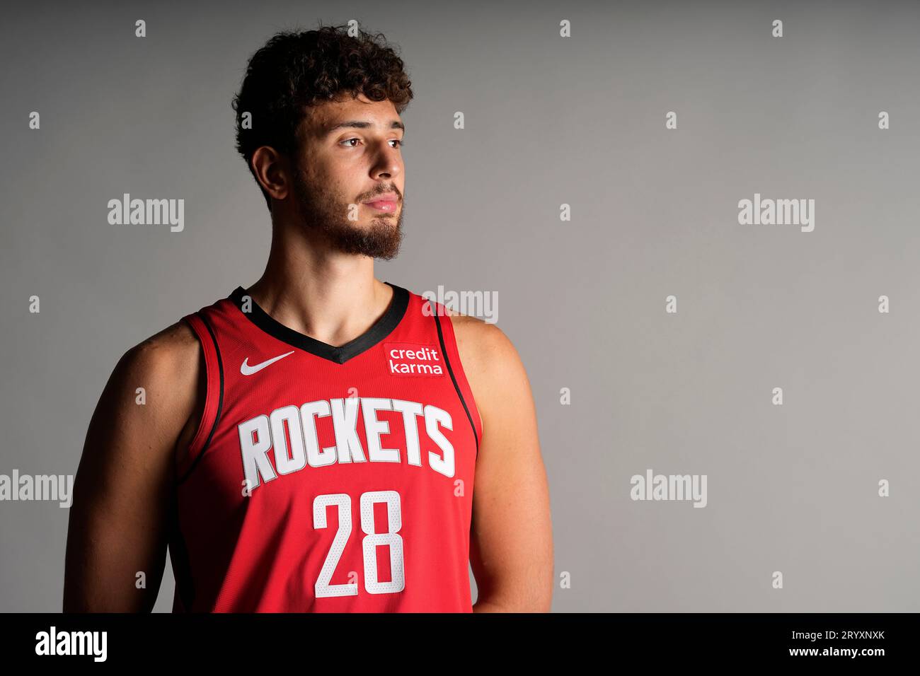 Houston Rockets' Alperen Sengun poses for a photograph during an NBA ...
