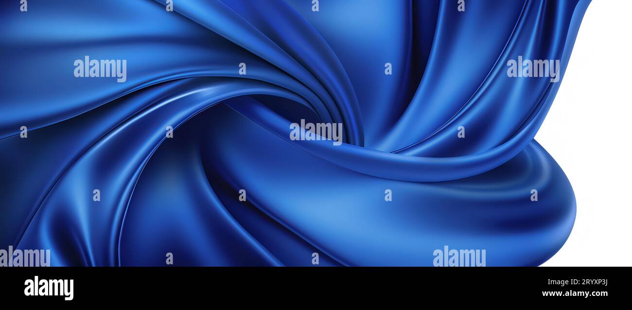 Blue Silk Waves Background Stock Photo - Alamy