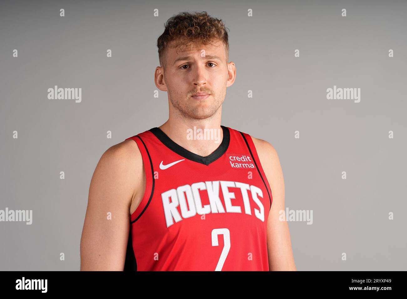 Houston Rockets' Jock Landale poses for a photograph during an NBA ...