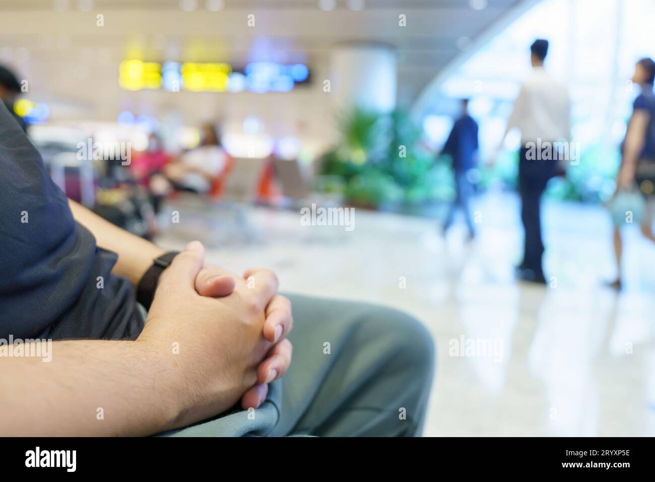 Man looking airplane departure flight hi-res stock photography and ...