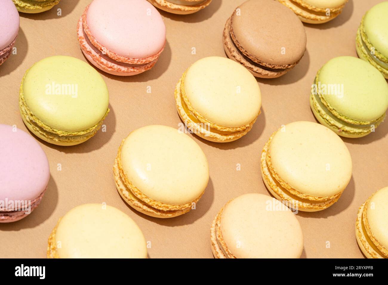 Array colorful delicious macarons hi-res stock photography and images ...