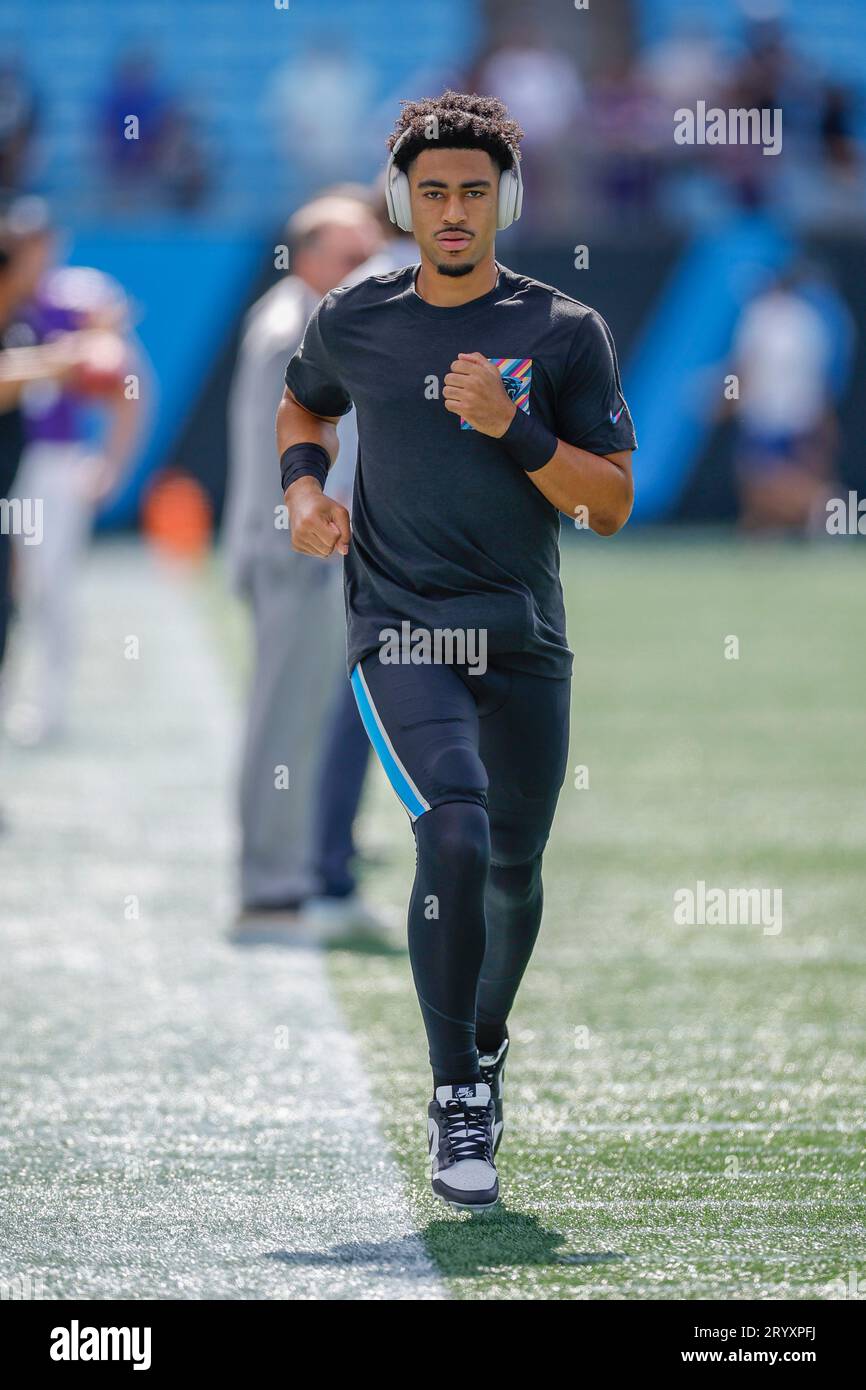 Charlotte, NC USA: Carolina Panthers quarterback Bryce Young (9) runs ...