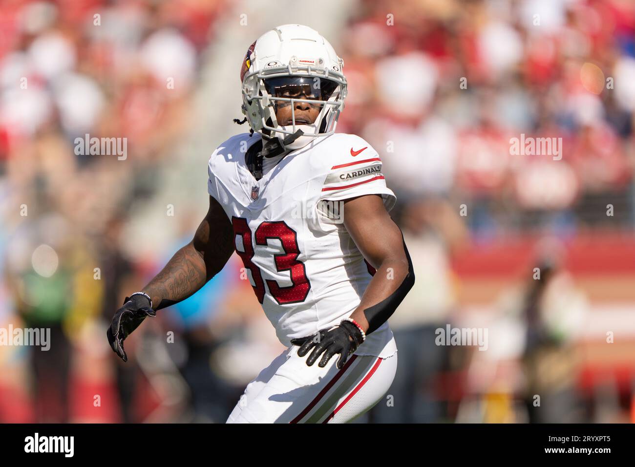 Oct 1, 2023; Santa Clara, CA, USA; Arizona Cardinals wide receiver Greg ...