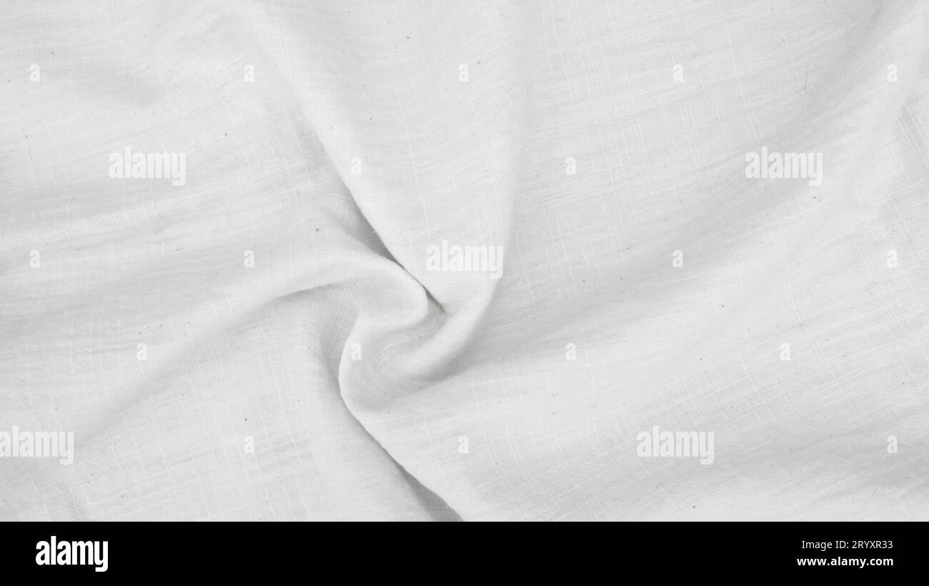 Fabric backdrop White linen canvas crumpled natural cotton fabric ...