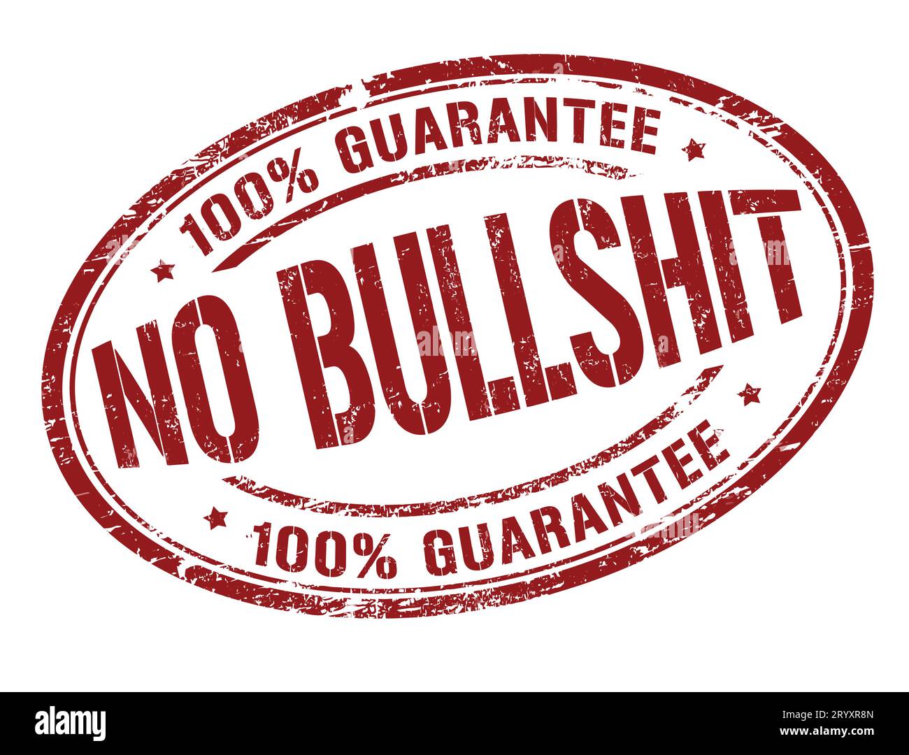 No bullshit grunge rubber stamp on white background, vector ...