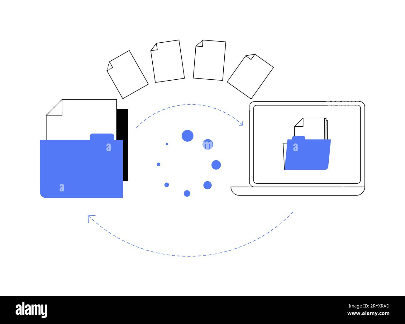 Automated data transfer abstract concept vector illustration Stock Vector Image & Art - Alamy