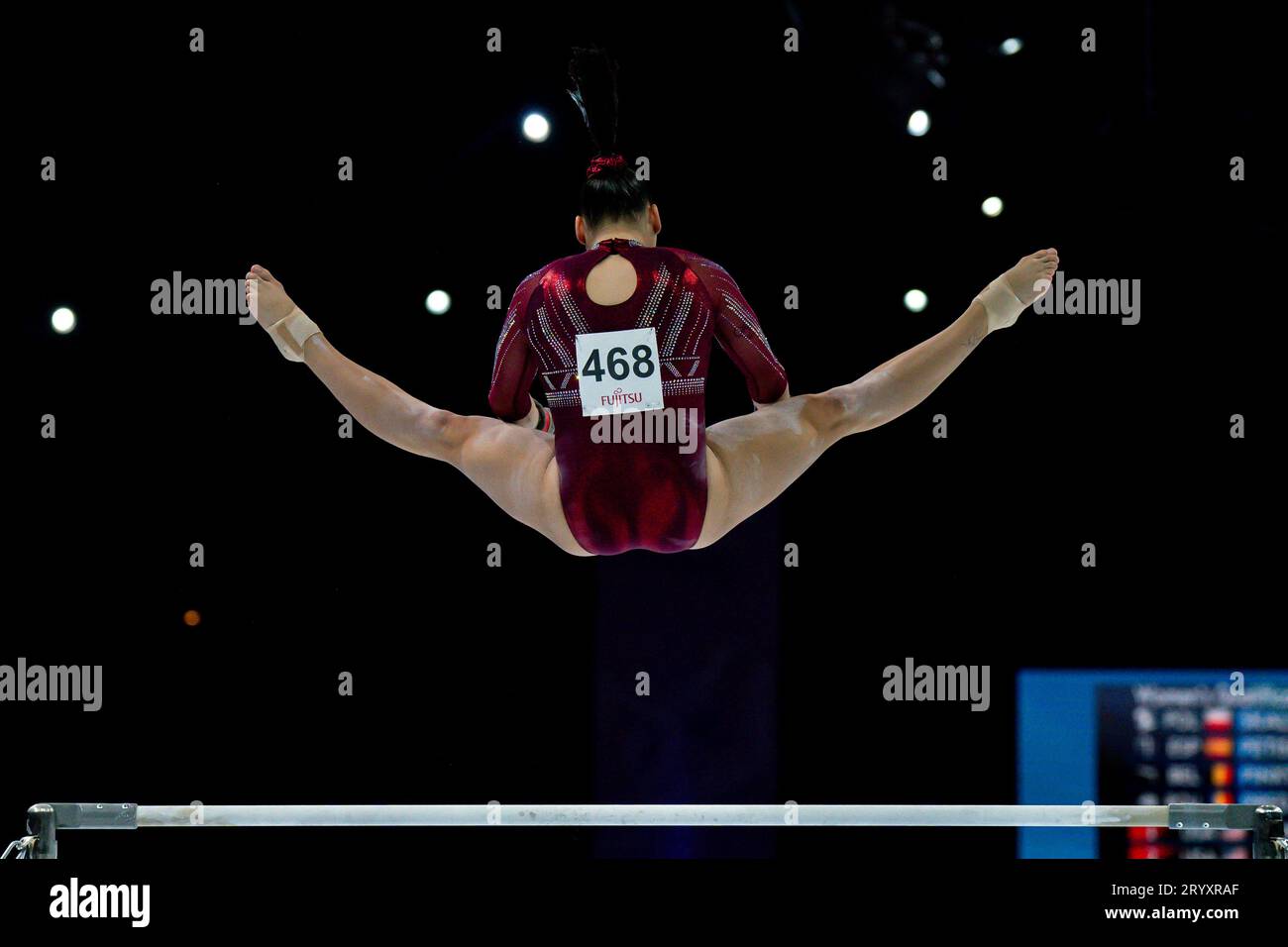 Antwerp, Belgium. 2nd Oct, 2023. Alba Petisco (ESP) on the Uneven Bars ...