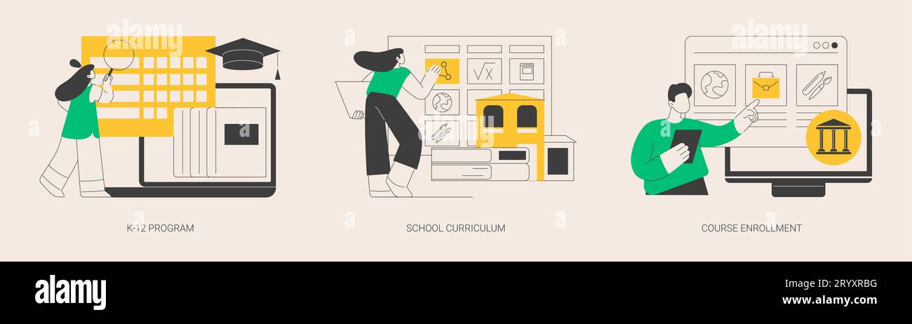 Public school abstract concept vector illustrations Stock Vector Image ...