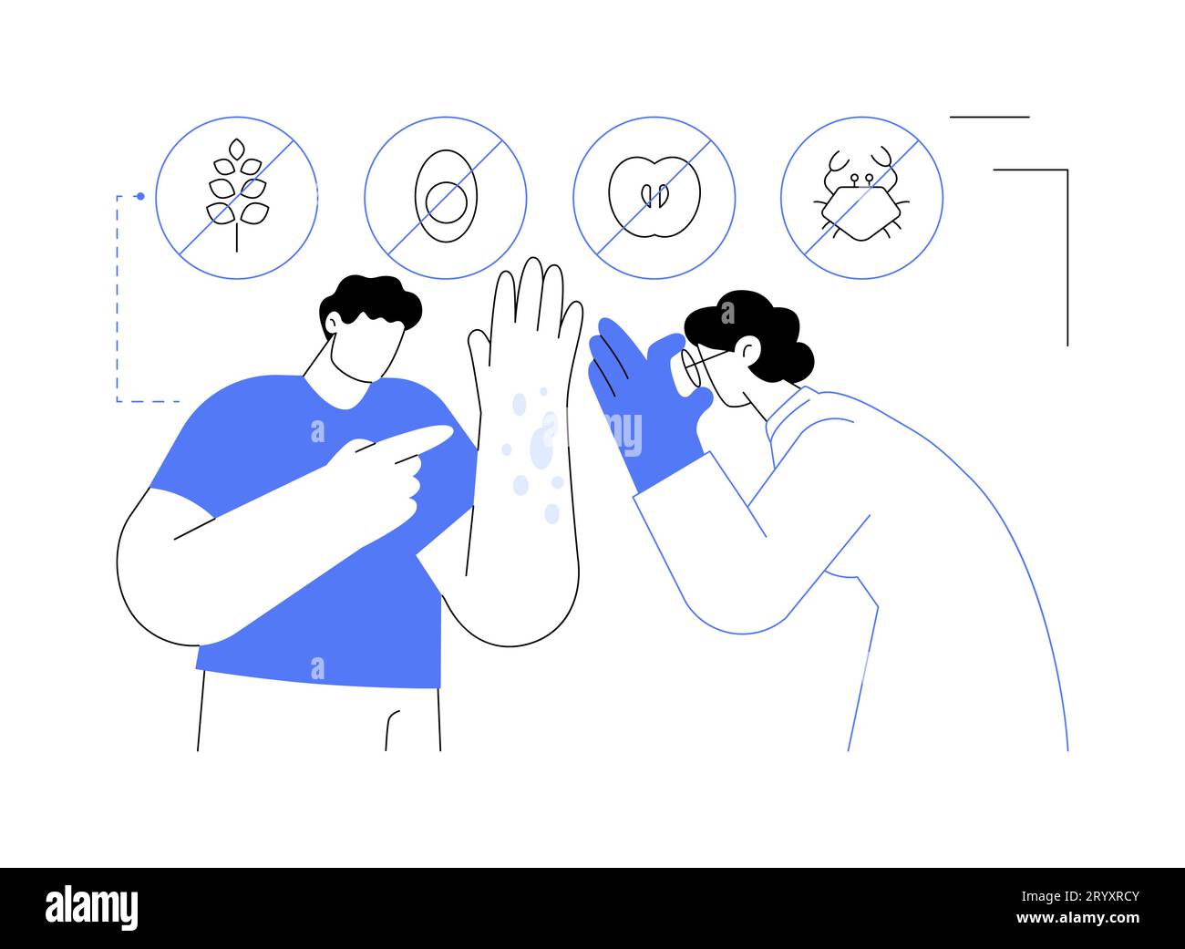 Allergy symptoms abstract concept vector illustration Stock Vector ...