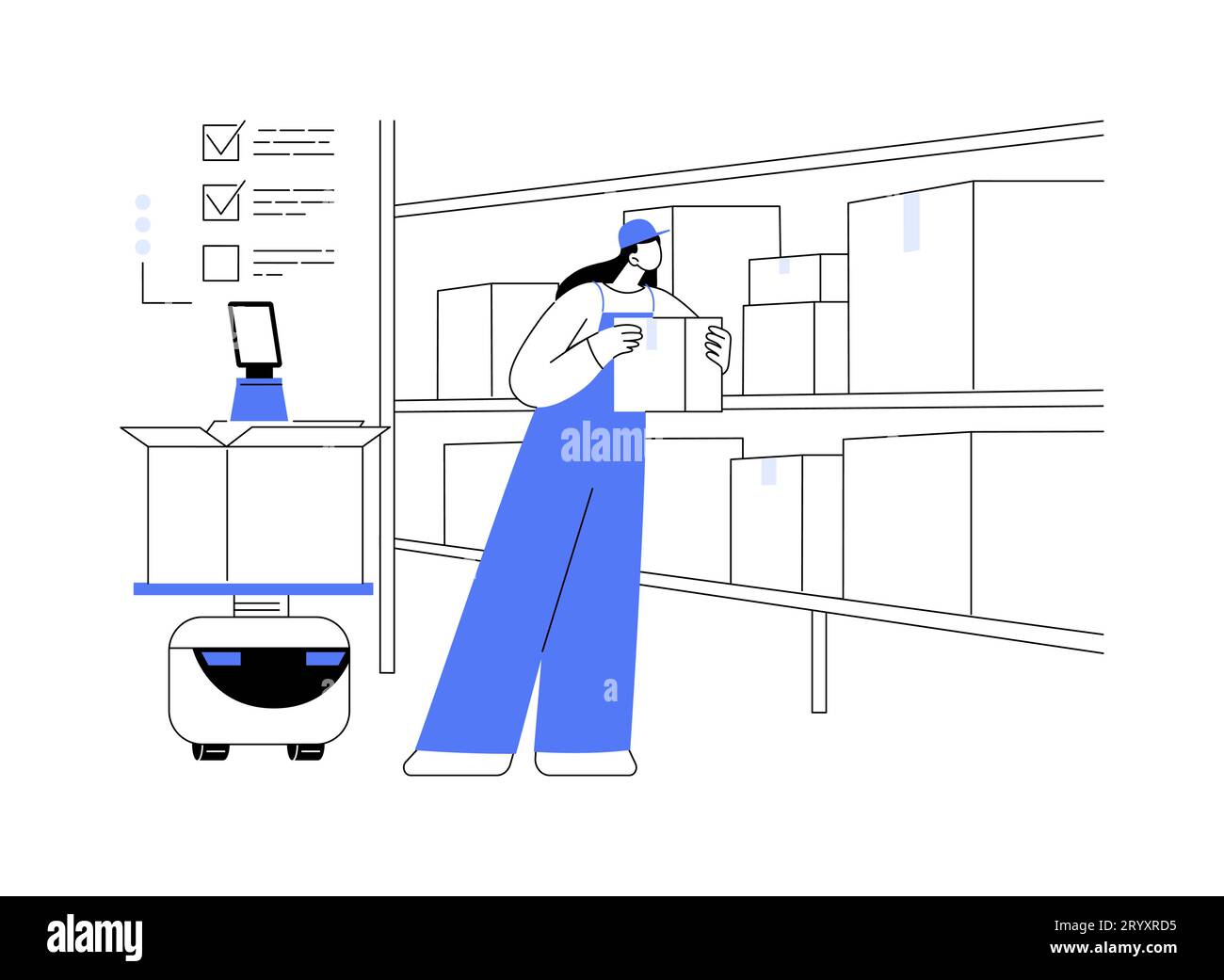 Picking robots abstract concept vector illustration Stock Vector Image ...