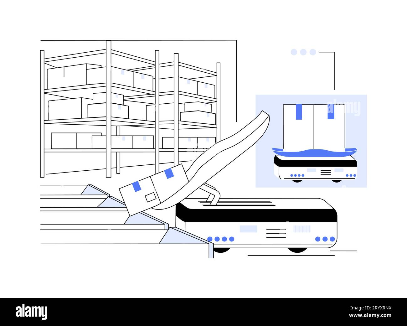 Sorting robots abstract concept vector illustration Stock Vector Image ...