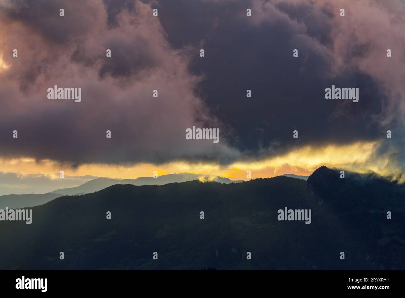 Mountains in colombia sunrise hi-res stock photography and images - Alamy