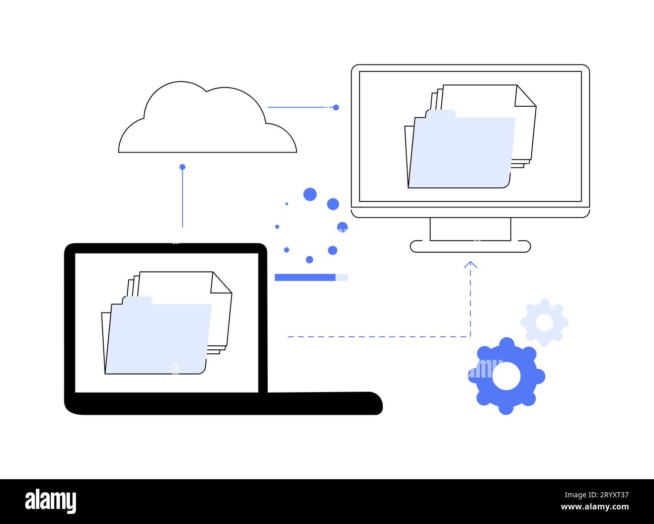 Data migration abstract concept vector illustration Stock Vector Image ...