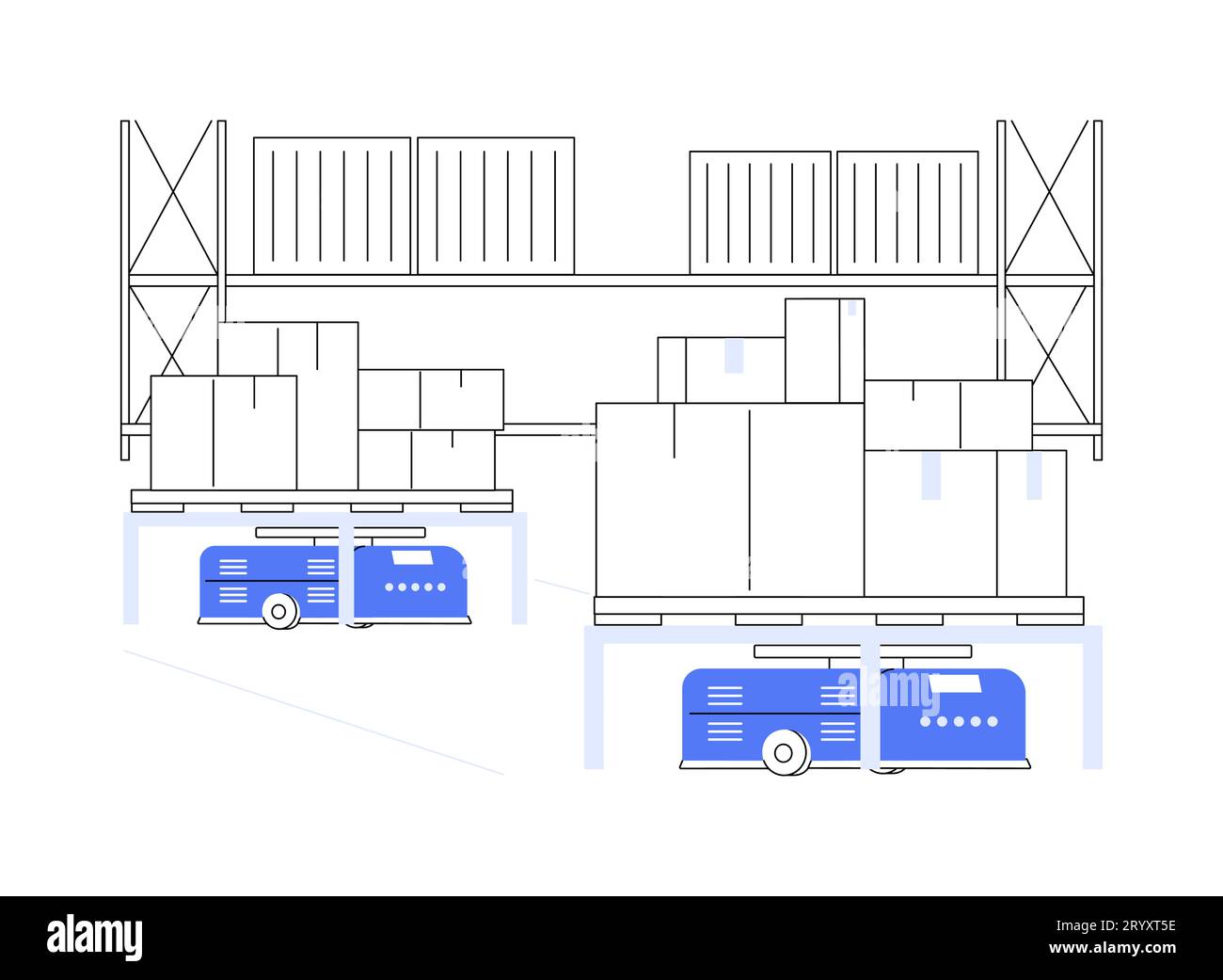 Automated guided cart abstract concept vector illustration Stock Vector ...