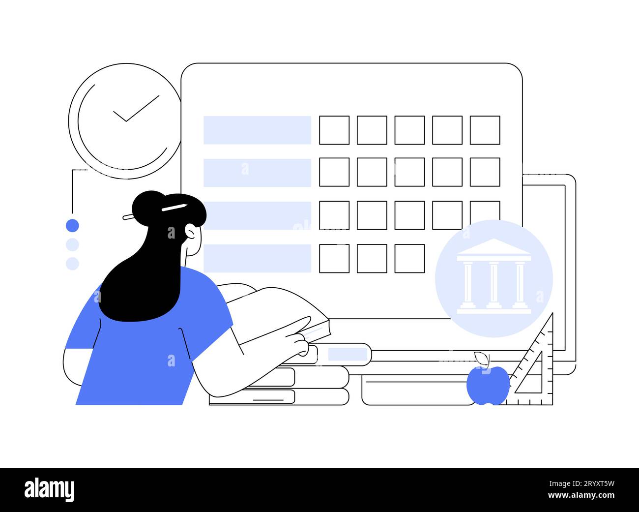 Class schedule abstract concept vector illustration Stock Vector Image ...