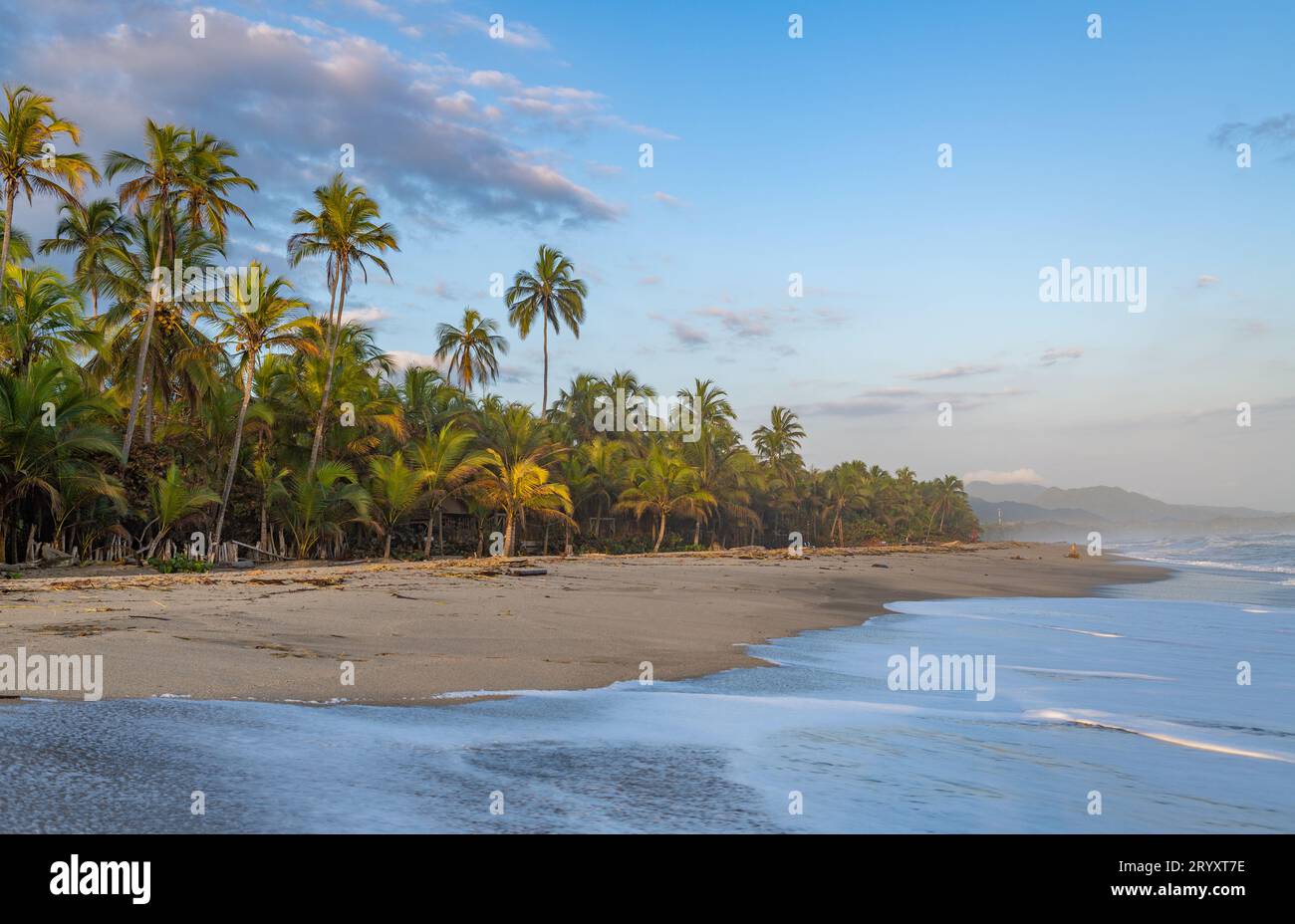 Gorgeous Caribbean beach. Costeno beach on the Caribbean coast of ...