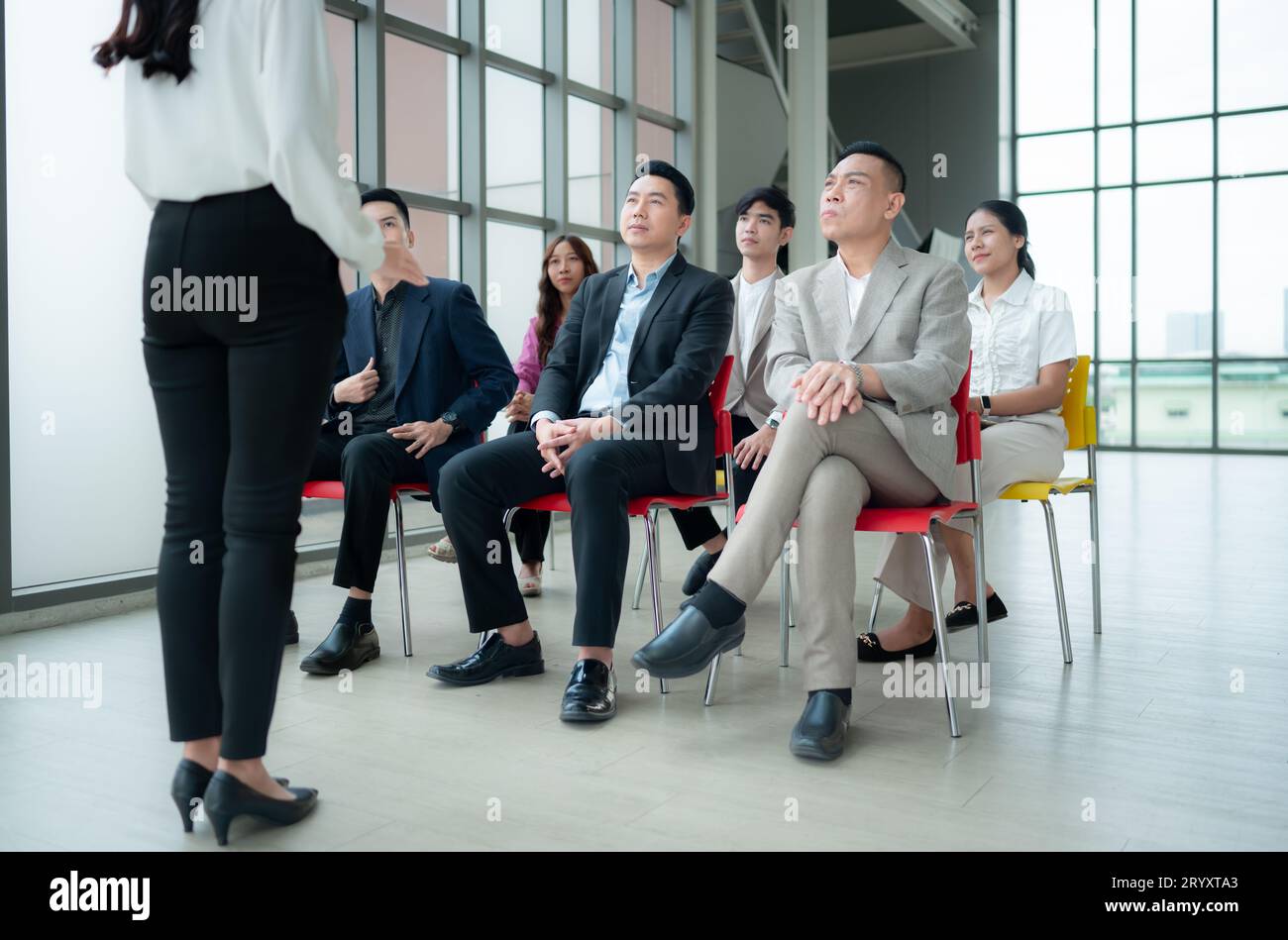 Business people having a meeting in the office discuss plans and ...