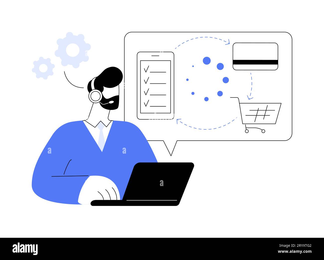 Transactions processing abstract concept vector illustration Stock ...