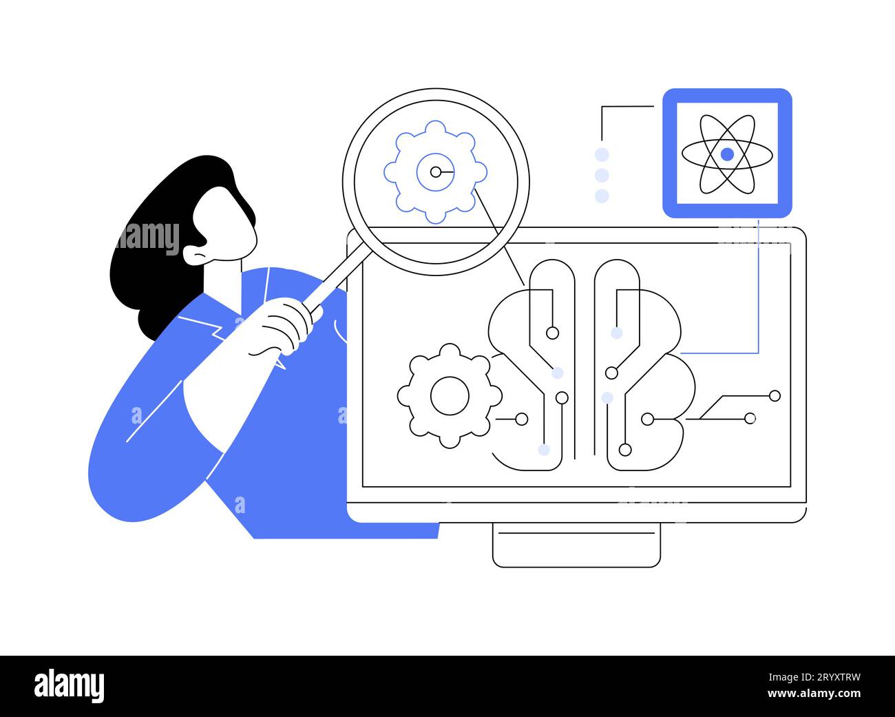 Quantum computer lab abstract concept vector illustration Stock Vector ...