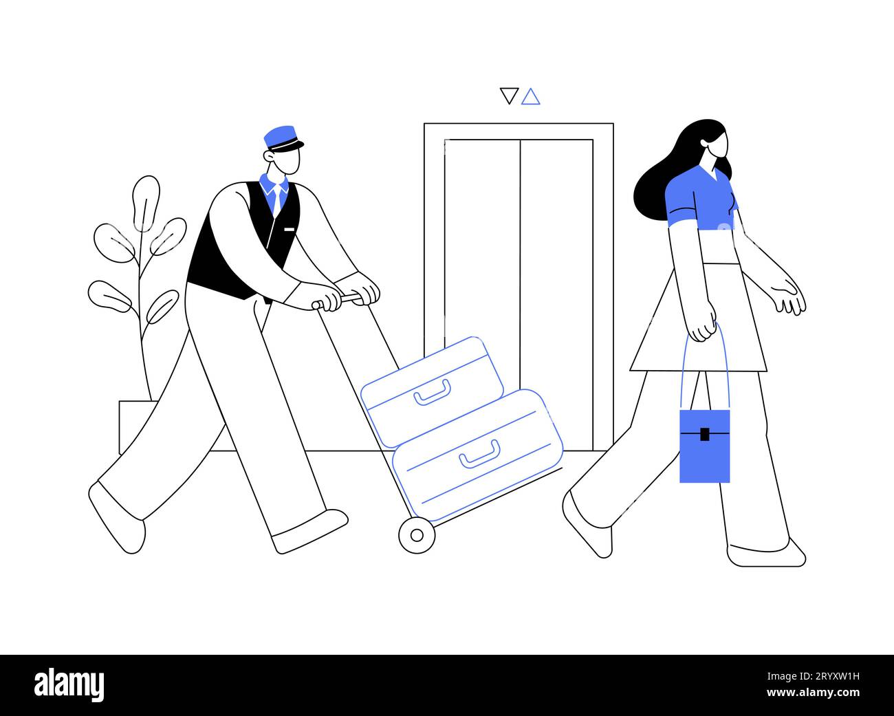 Porter service abstract concept vector illustration Stock Vector Image ...