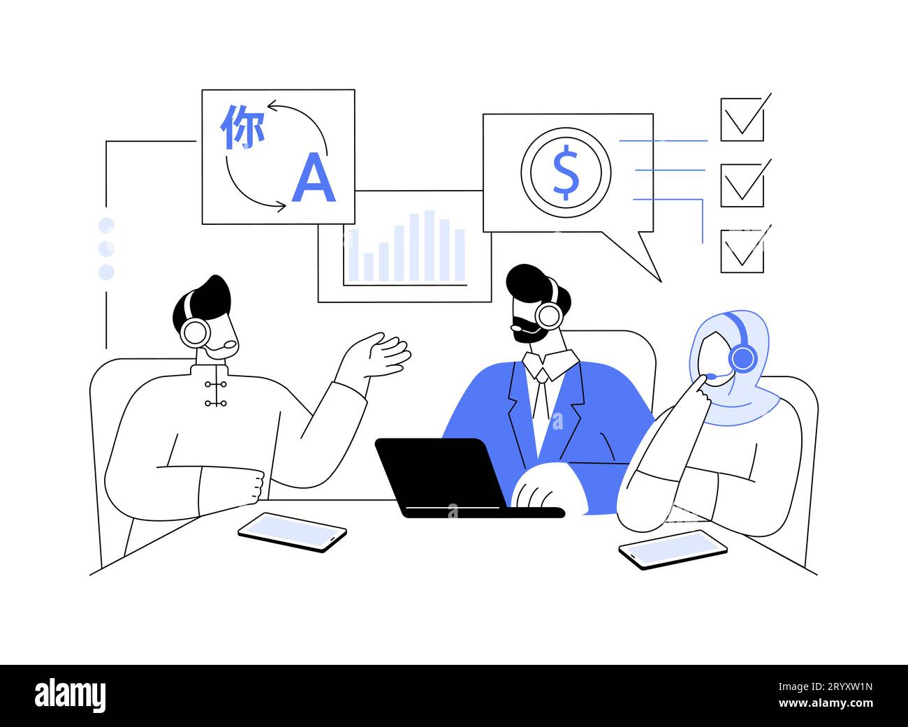 Translator to group of people hi-res stock photography and images - Alamy