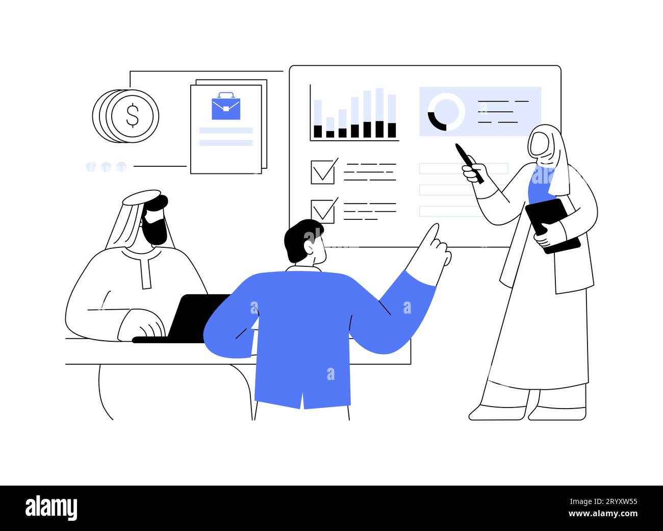 Cross-culture negotiations abstract concept vector illustration Stock ...