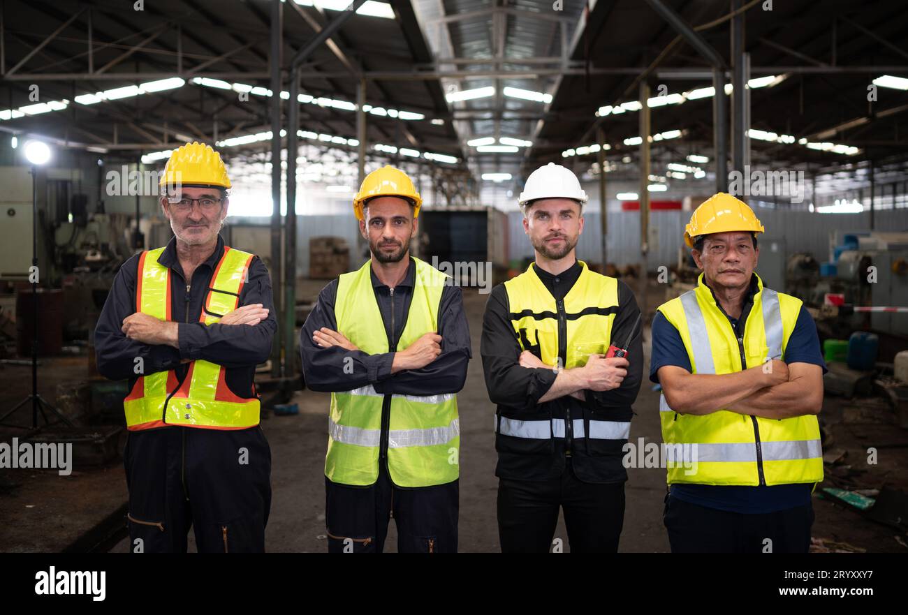 Portrait of team of engineers and technicians that is ready for ...