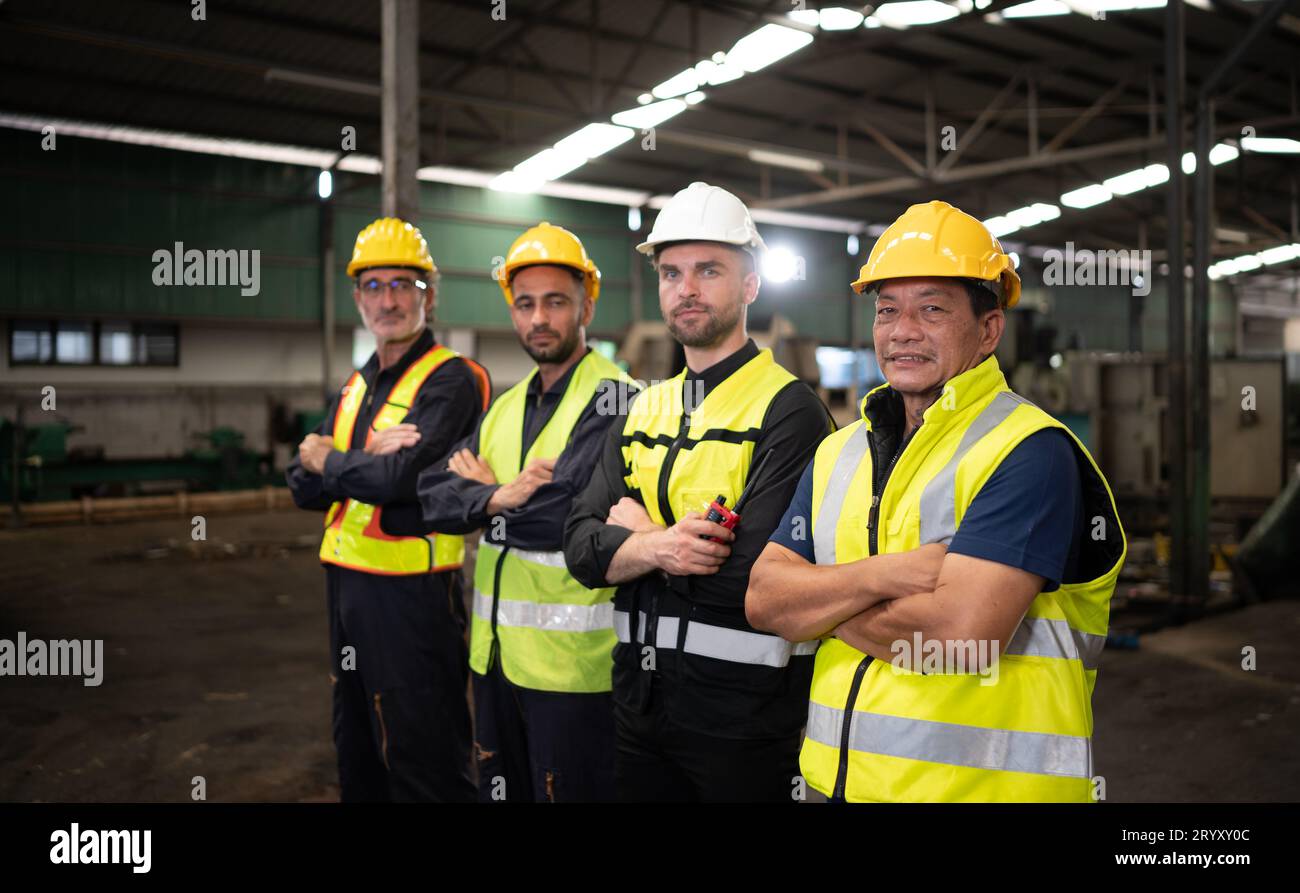 Portrait of team of engineers and technicians that is ready for ...