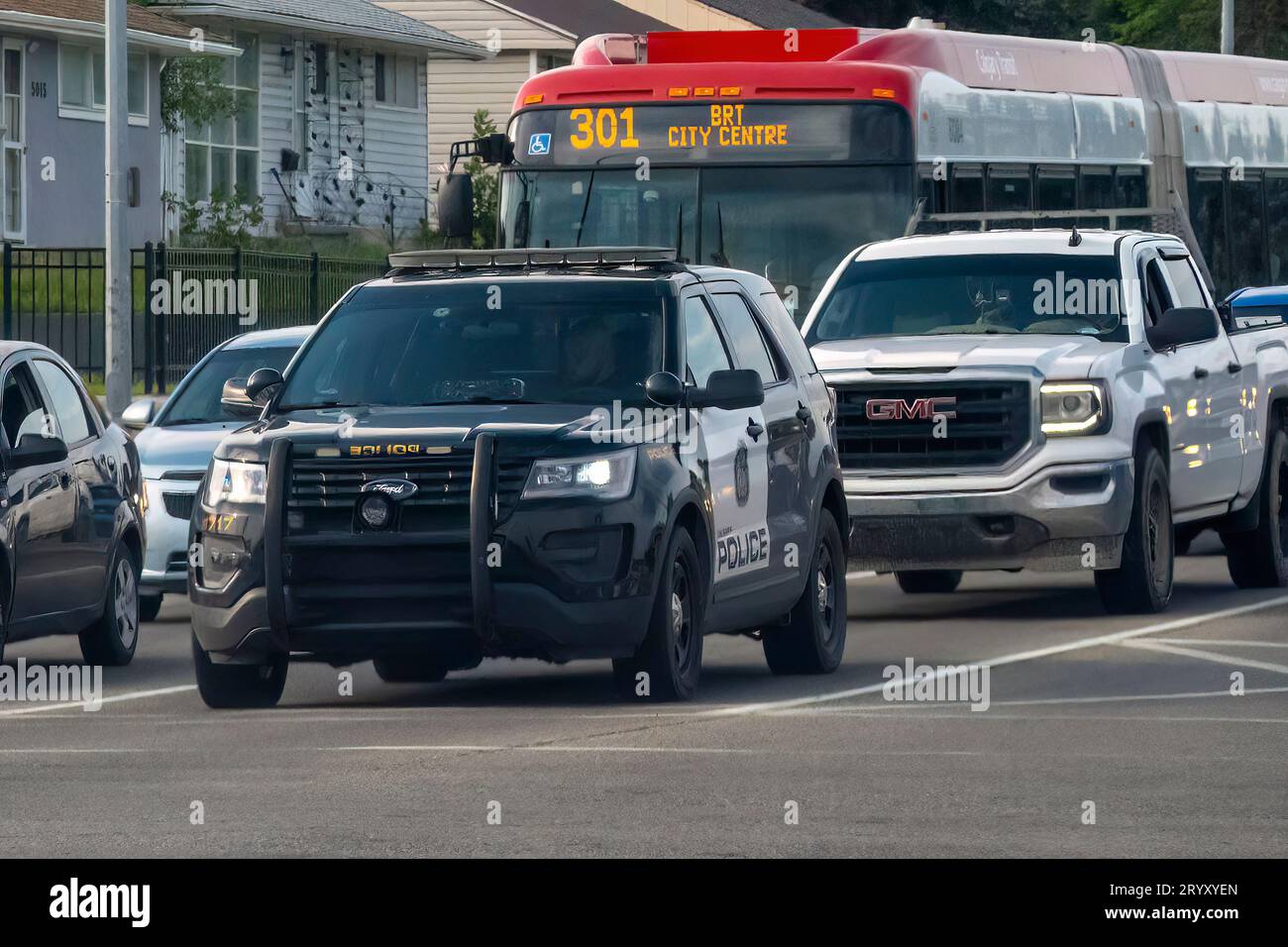 Calgary police car hi-res stock photography and images - Alamy