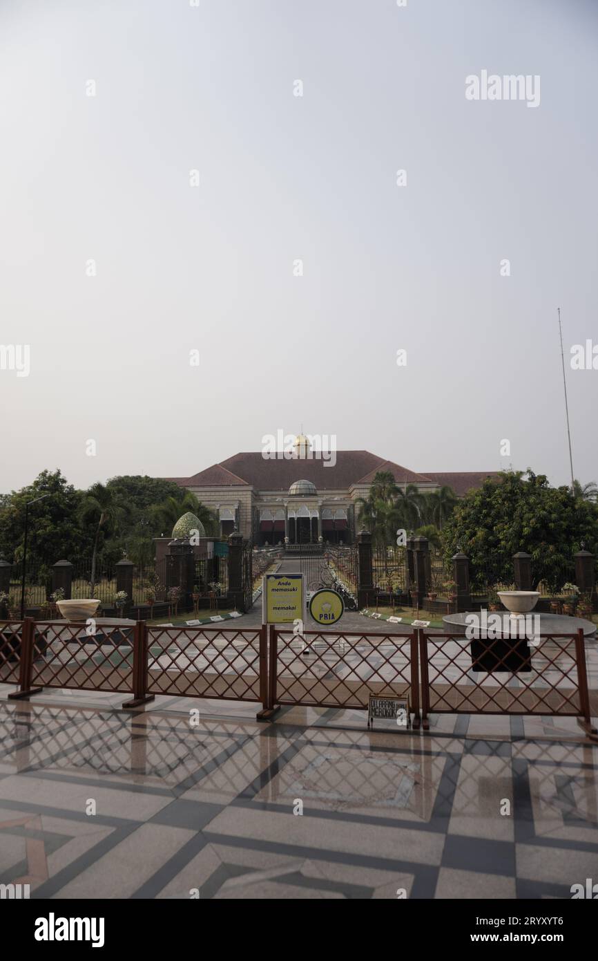 Depok, West Java. October 1, 2023 - beautiful building with an outside ...