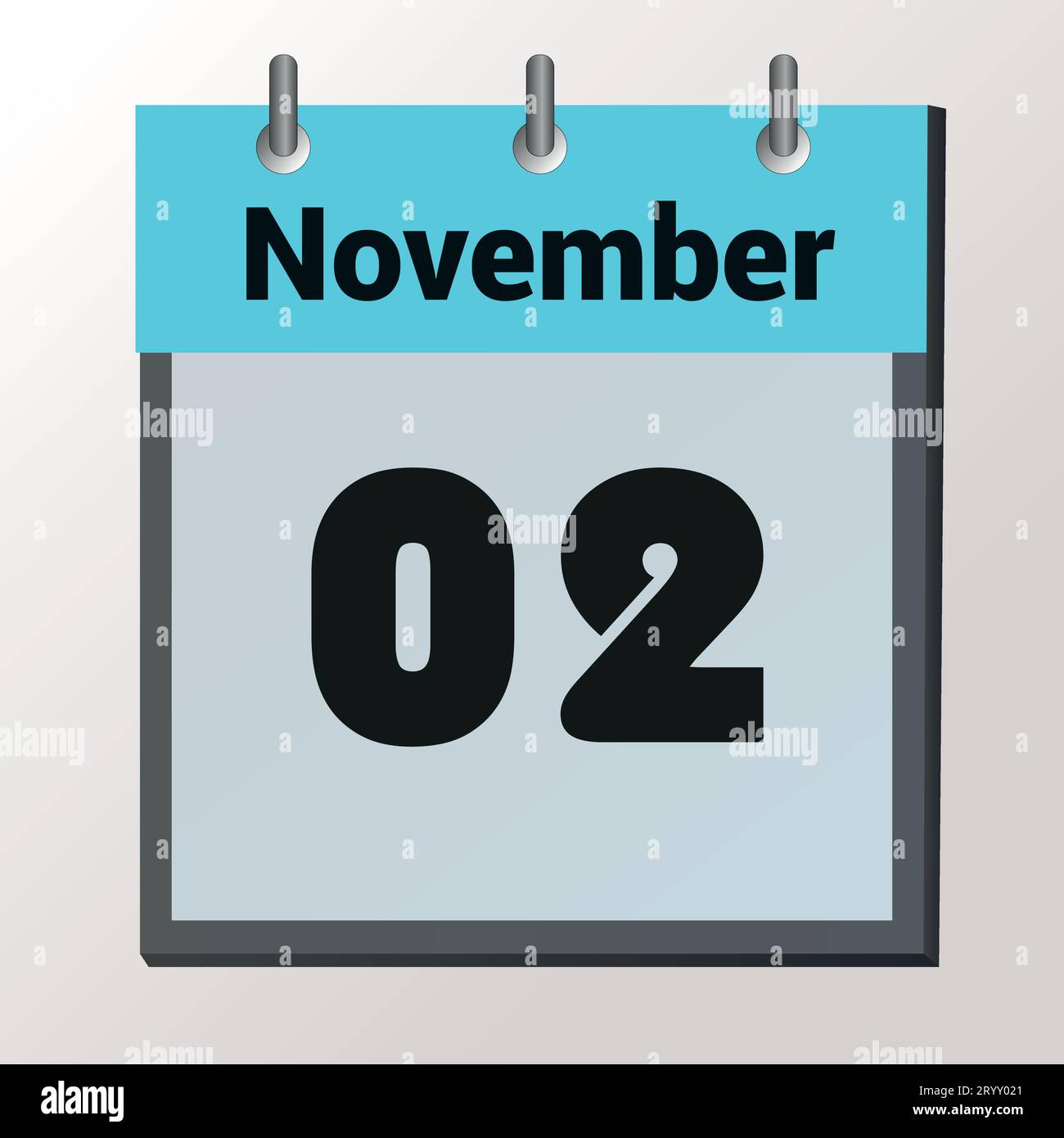 day on the calendar, vector image format, November 02 Stock Vector ...