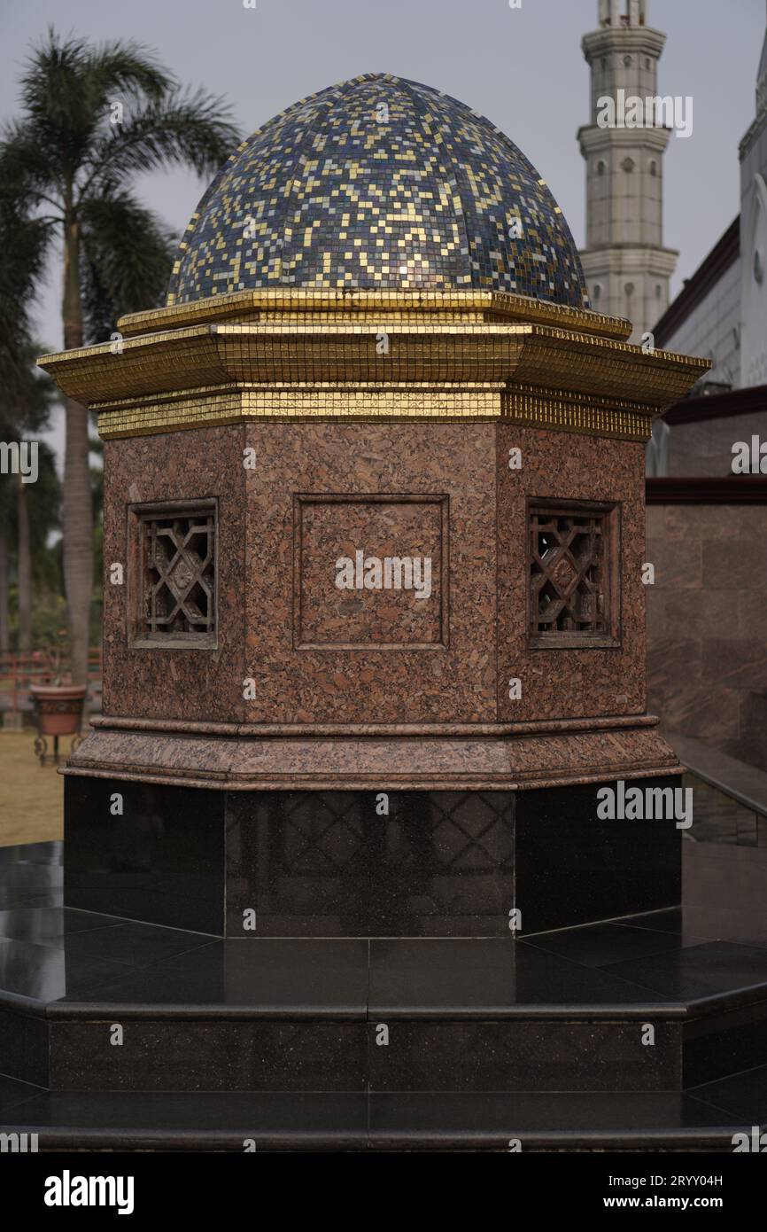 a small domed monument, with ceramic material surrounding it Stock ...
