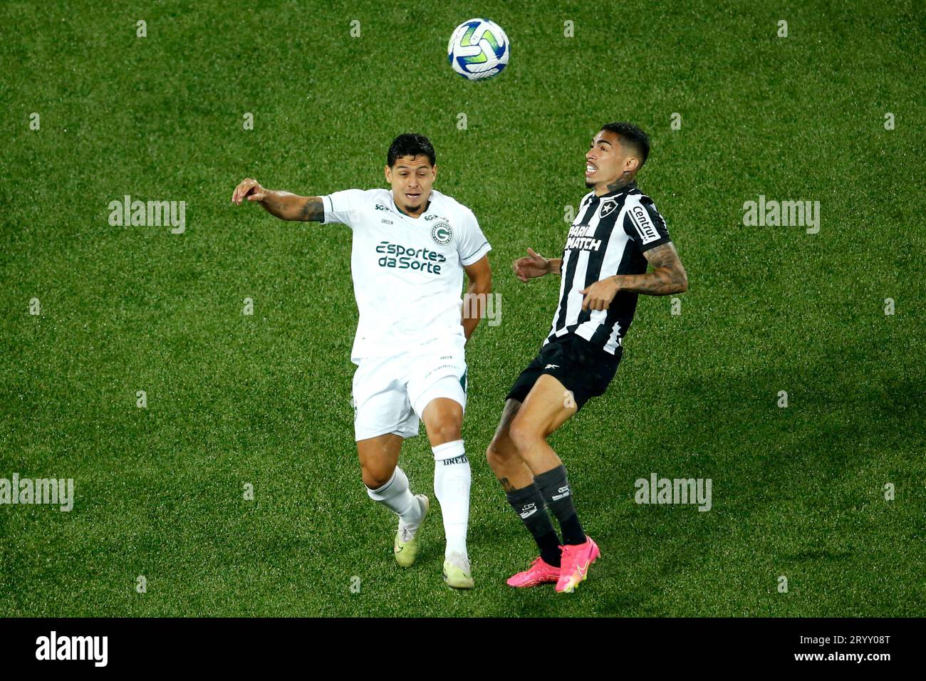 Rio de Janeiro, Brazil. 02nd Oct, 2023. Hugo of Botafogo battles for ...
