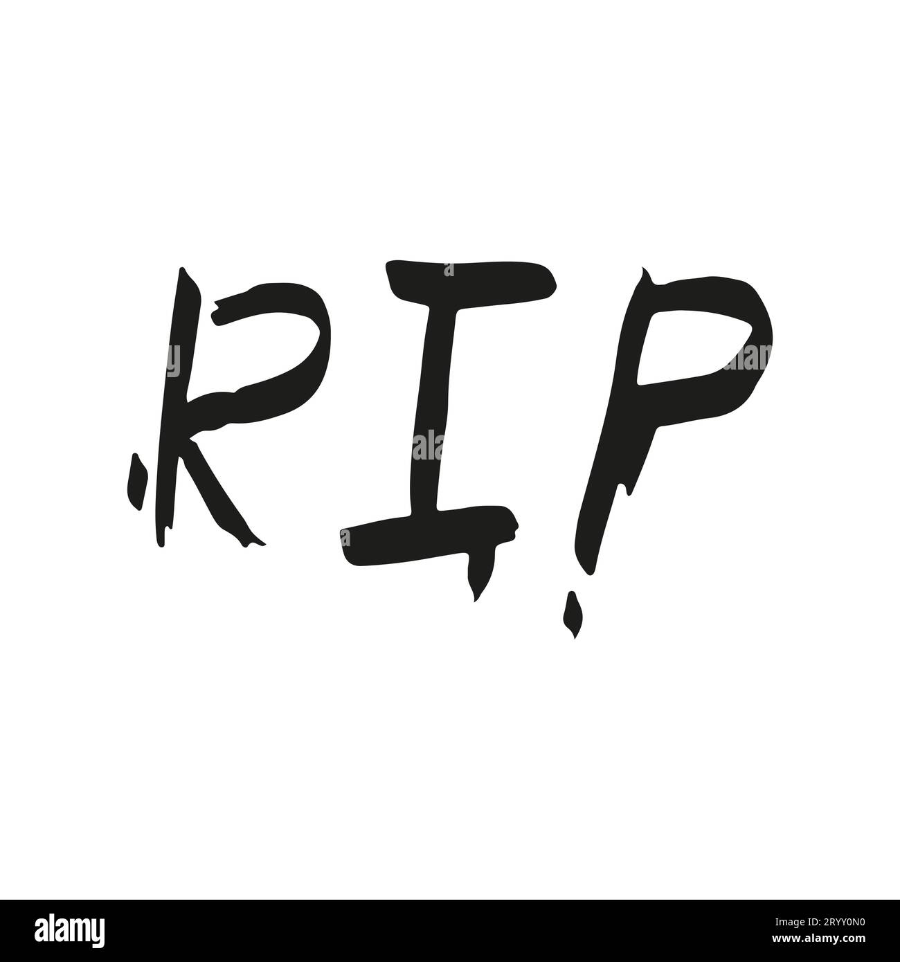 Phrase rip. Street graffiti style. Wall art. Halloween party. Banner ...