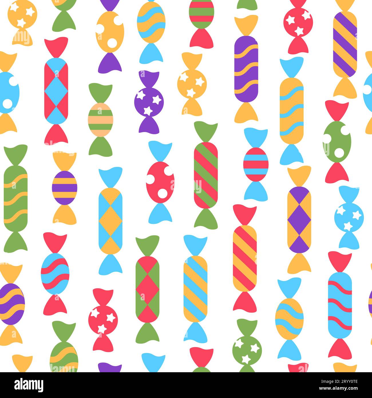 Colorful caramel fruit candy falling Stock Vector Images - Alamy