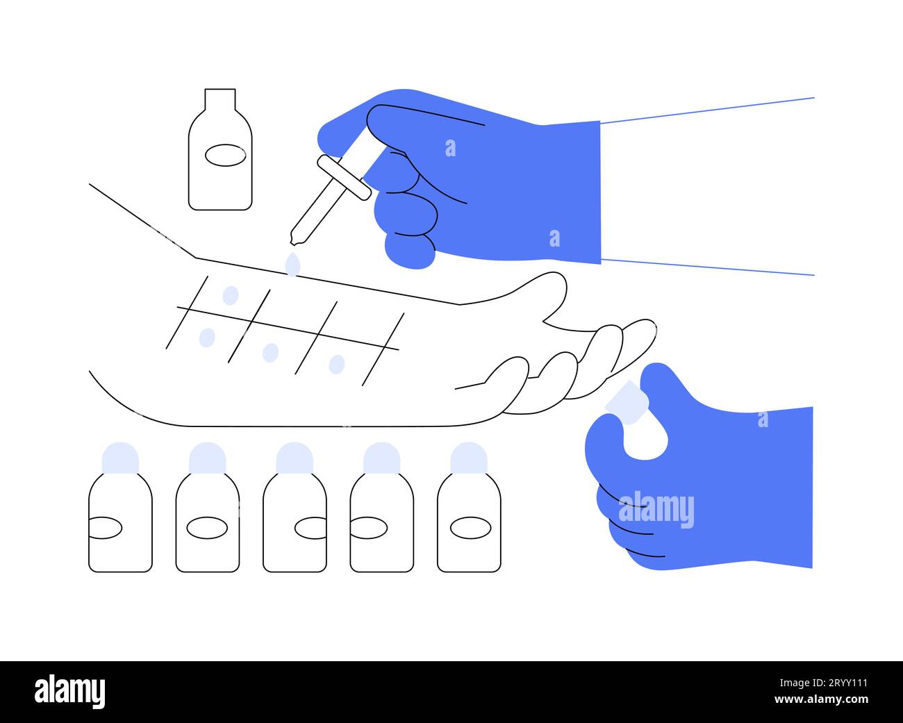 Allergy skin tests abstract concept vector illustration Stock Vector ...