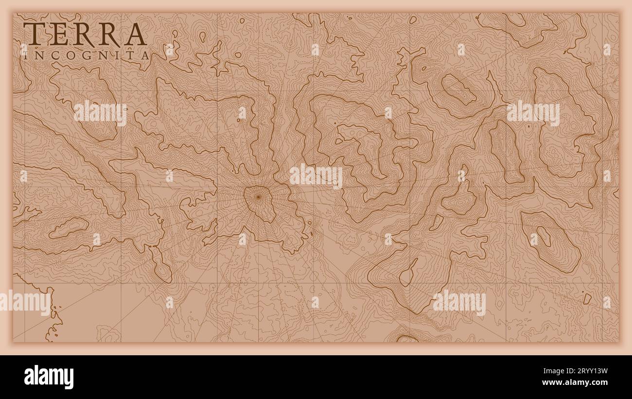 Ancient abstract earth relief old map. Generated conceptual vector ...