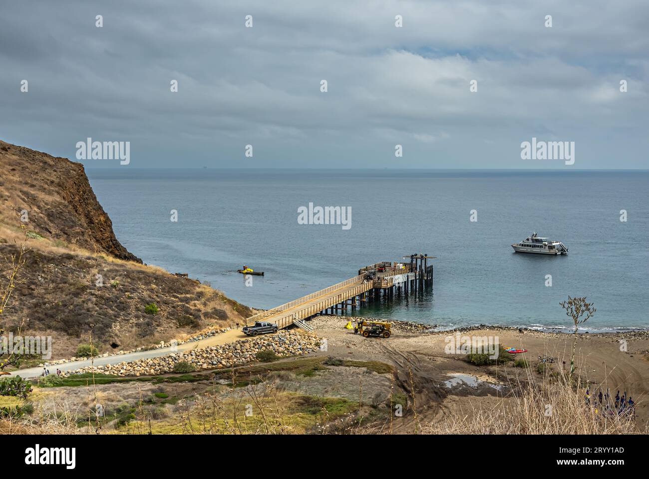 Santa Cruz Island, CA, USA - September 14, 2023: Scorpion Anchorage ...