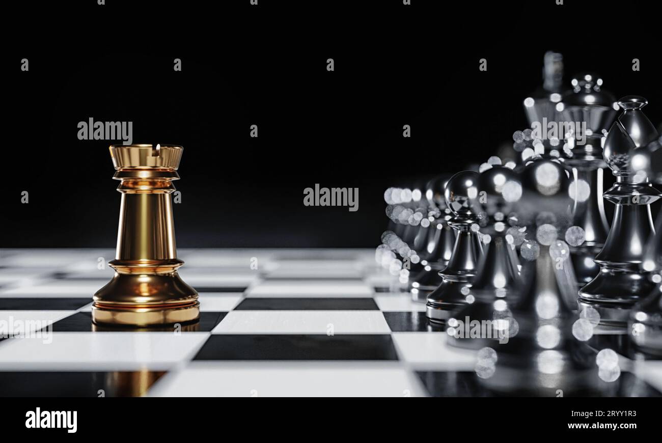 Gold rook facing the opponent on silver side chess pieces for ...