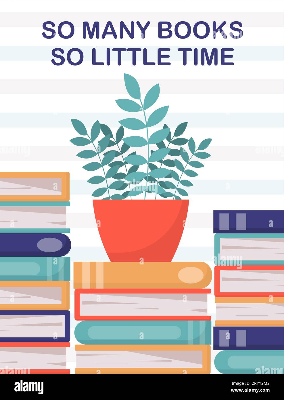 Stack of books with plant vector concept Stock Vector Image & Art - Alamy