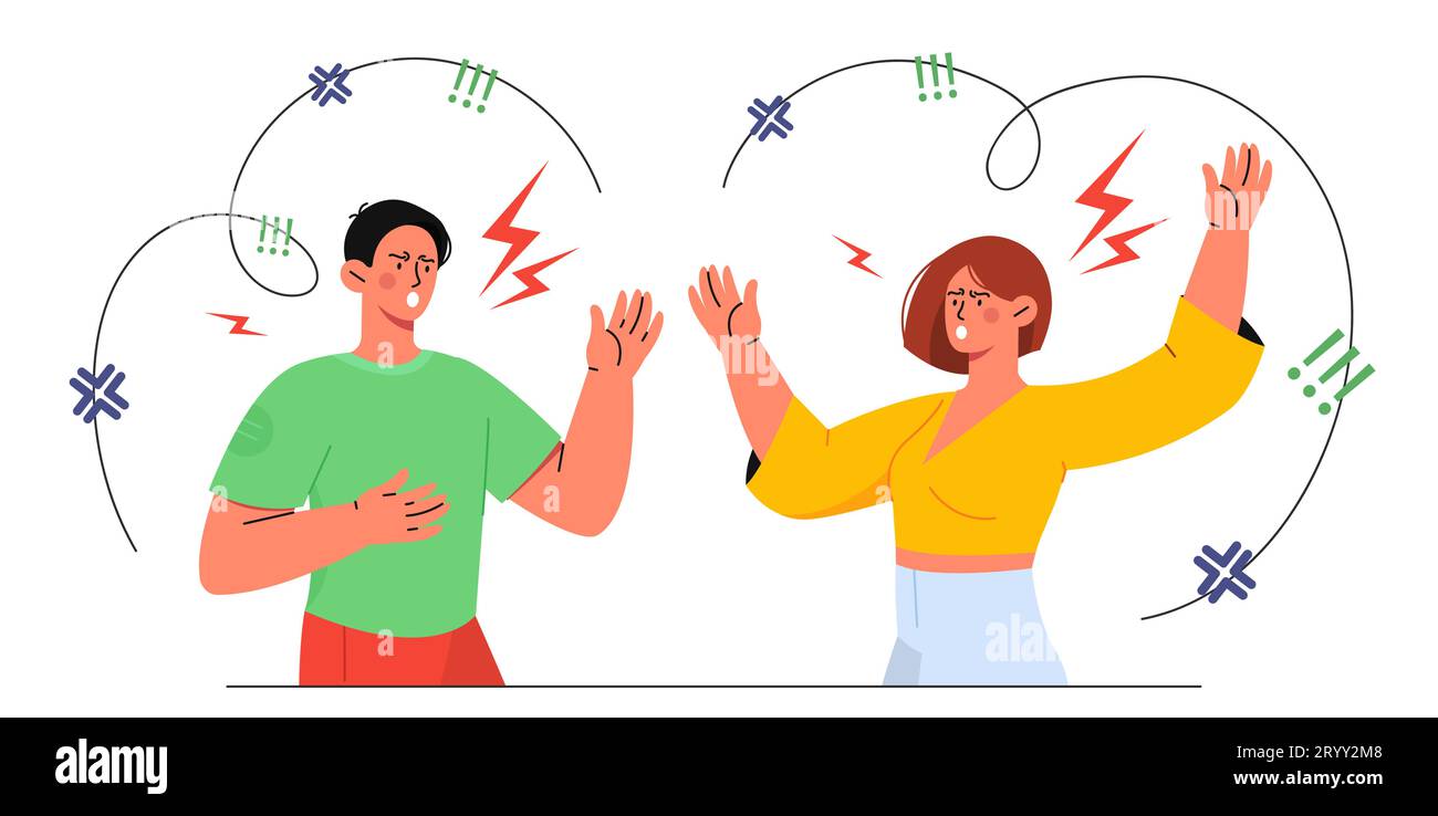 People with aggression abuse vector concept Stock Vector Image & Art ...