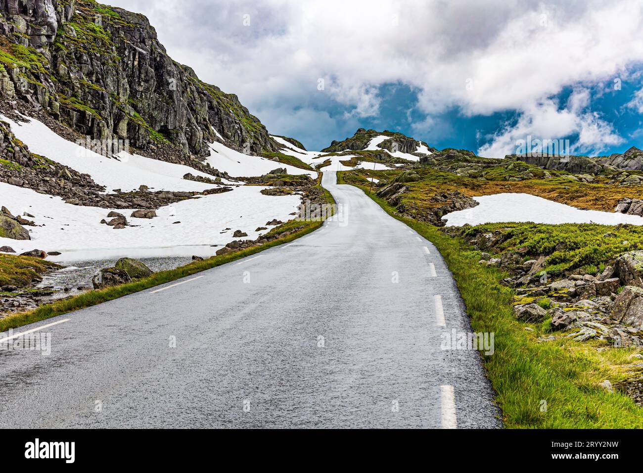Gray rocks surround the lake Stock Photo - Alamy