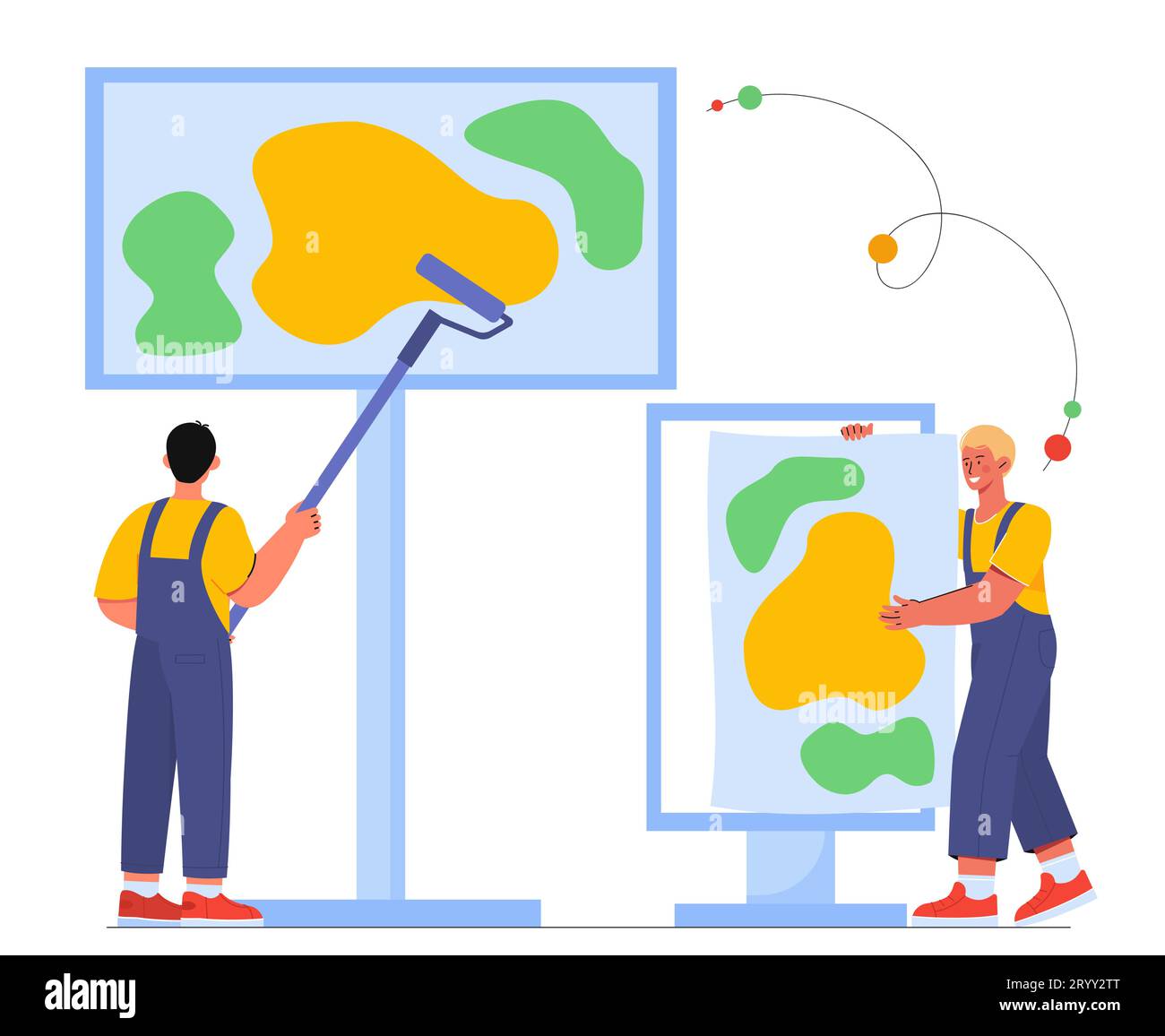 People with street advertising vector concept Stock Vector Image & Art ...