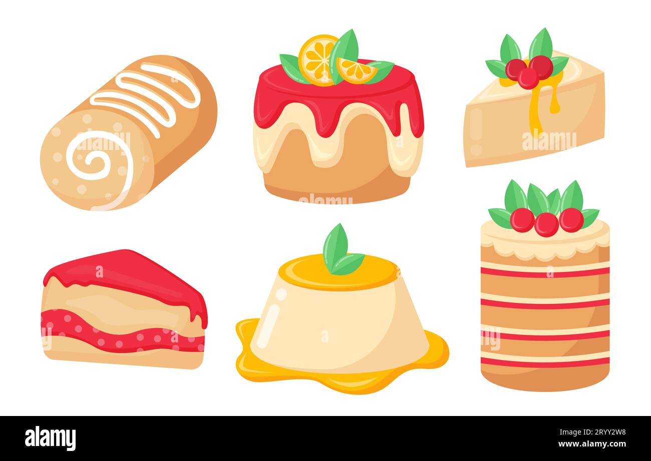 Set of different cakes vector concept Stock Vector Image & Art - Alamy