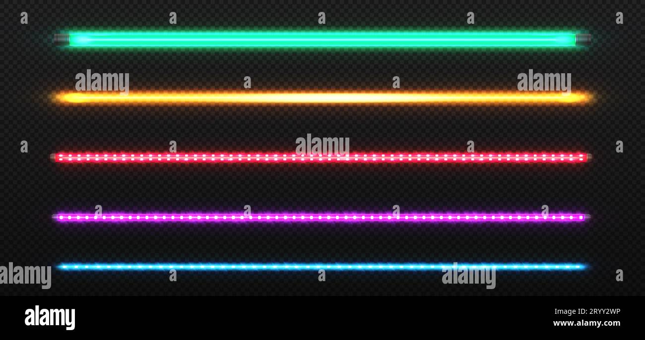 Set of colorful neon tubes vector Stock Vector Image & Art - Alamy