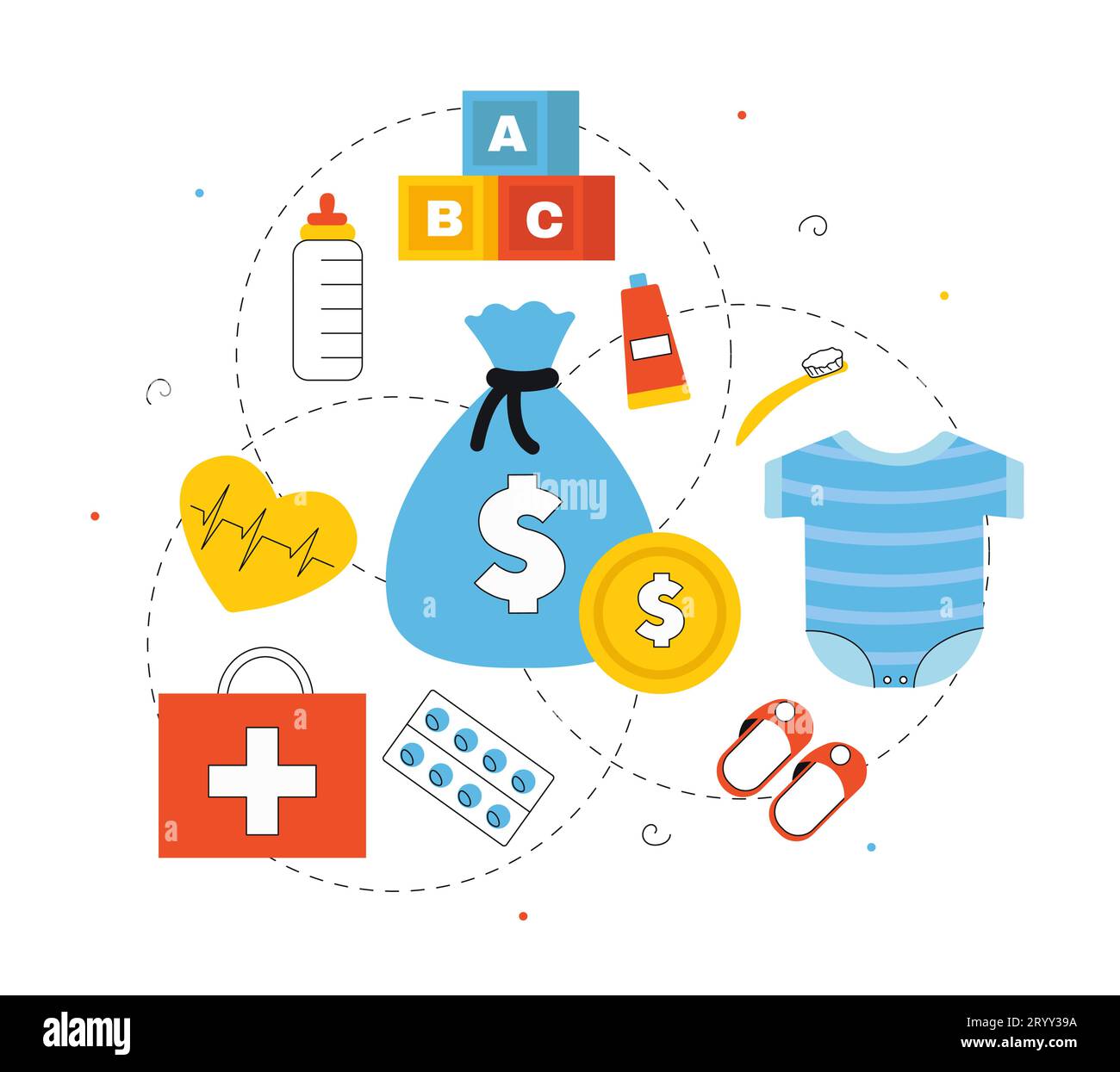 Child care expenses vector set Stock Vector Image & Art - Alamy
