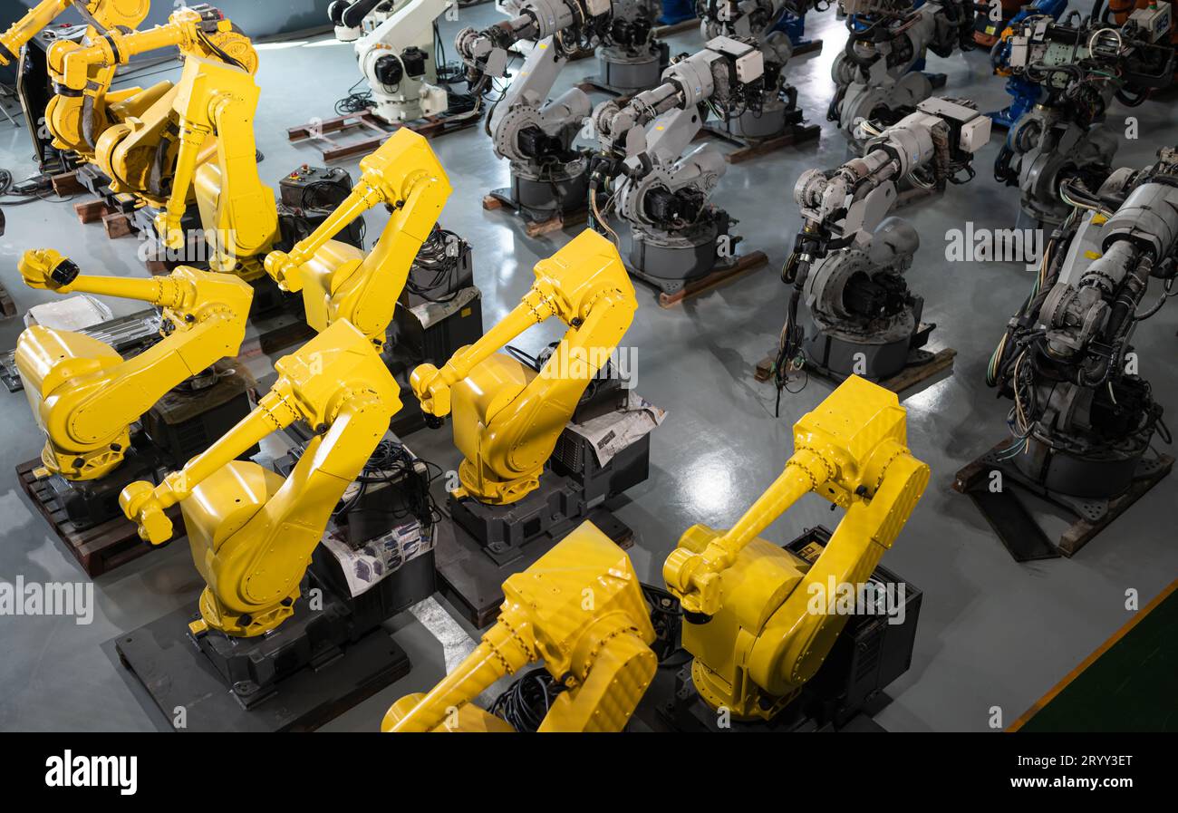 Robot warehouse, a place to store robotic arm to inspect, program and ...