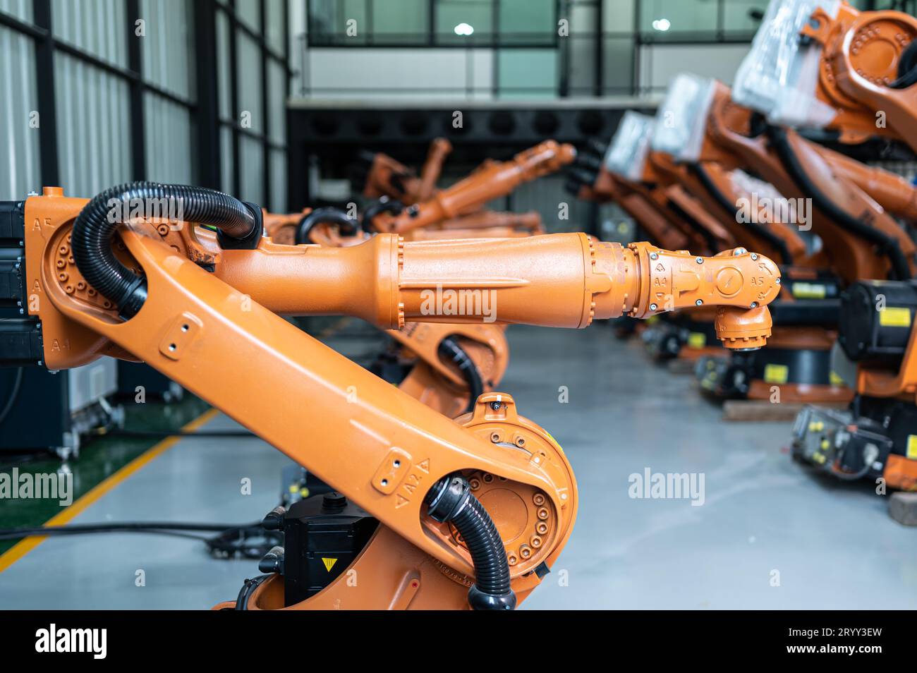 Robot warehouse, a place to store robotic arm to inspect, program and ...